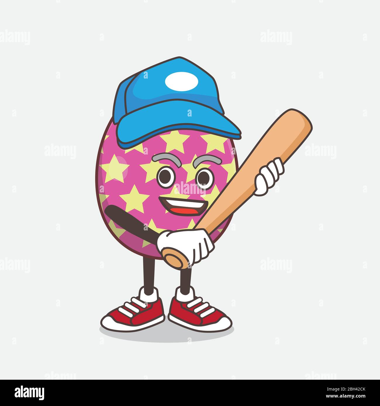 Illustration of Easter Egg Mascot Vector Character with Pose Stock ...