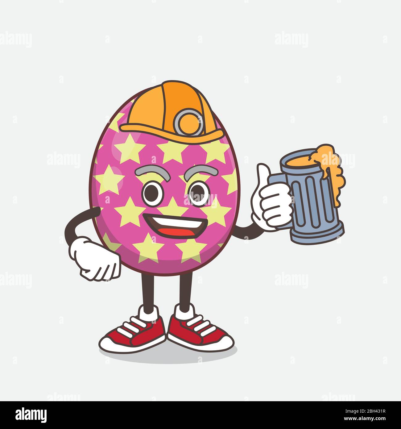Illustration of Easter Egg Mascot Vector Character with Pose Stock ...