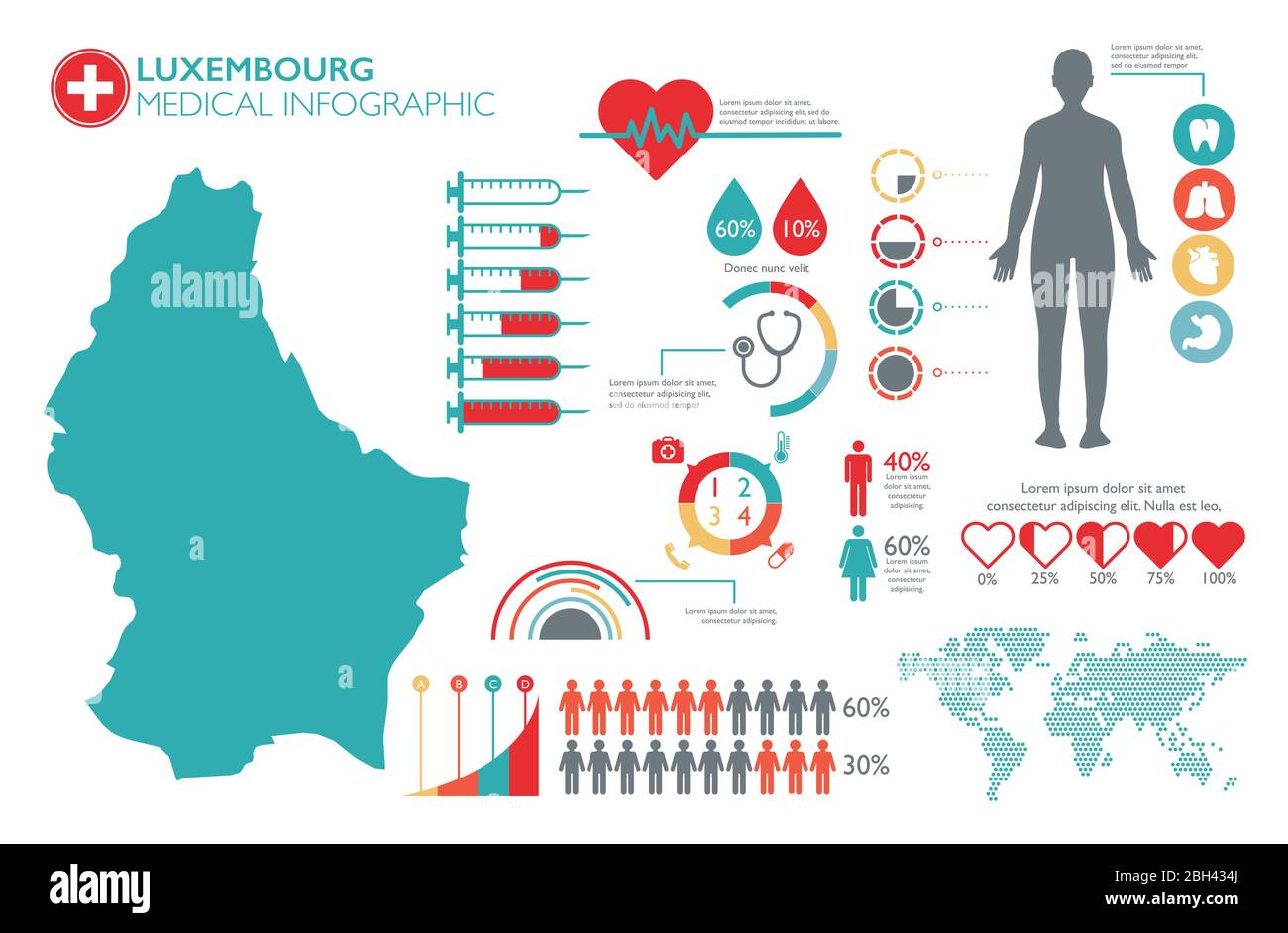 Netherlands medical healthcare infographic template with map and ...