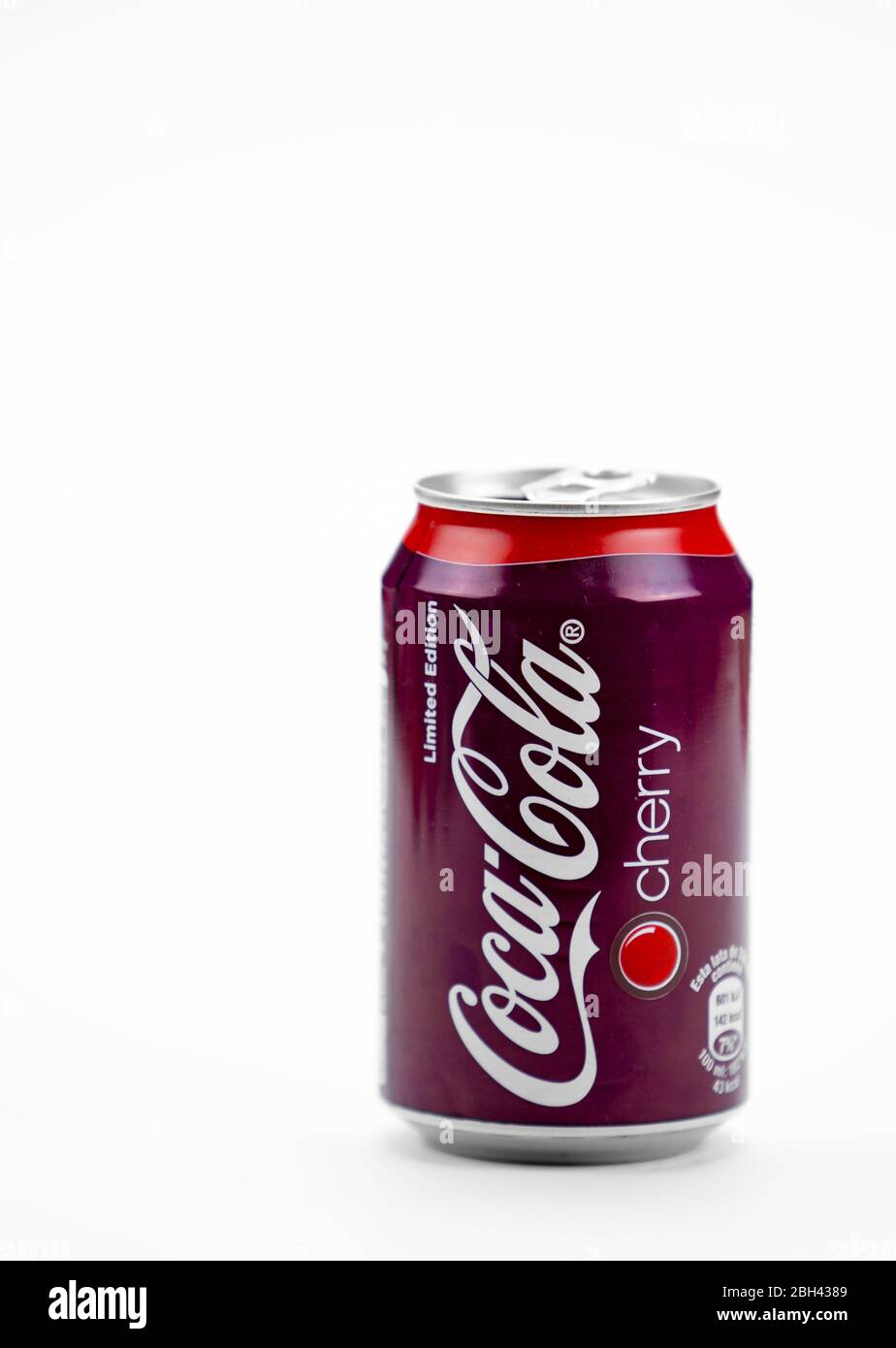 Atlanta, Georgia, USA April 4, 2020: aluminum Coca-Cola can Cherry ...