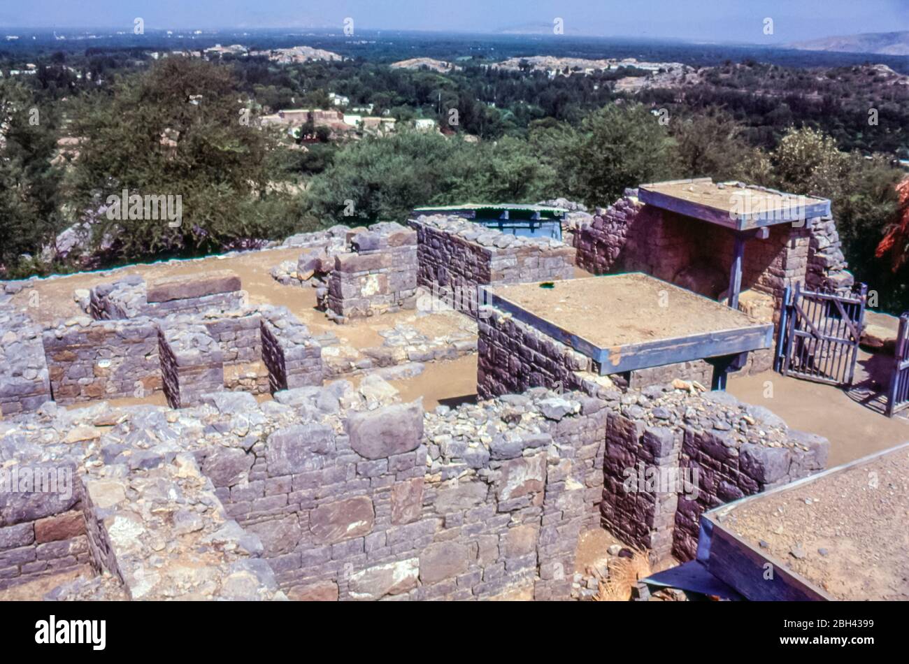 Pakistan, Aerial view over the ruins of the UNESCO World Heritage Site ...