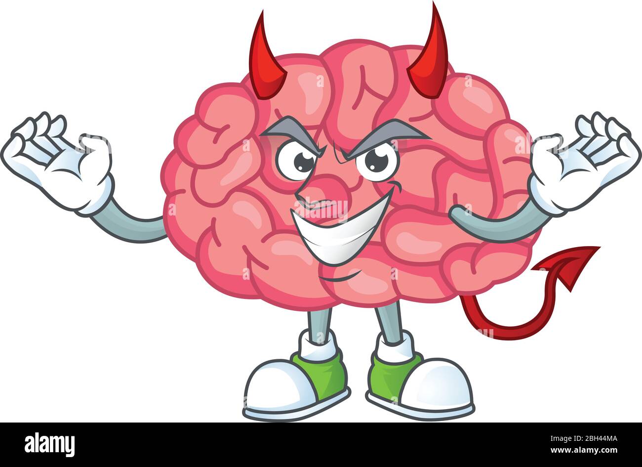 A picture of devil brain cartoon character design Stock Vector Image ...