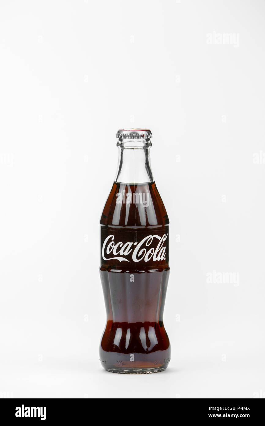 Atlanta, Georgia, USA – April 1, 2020: classic contour glass bottle of ...