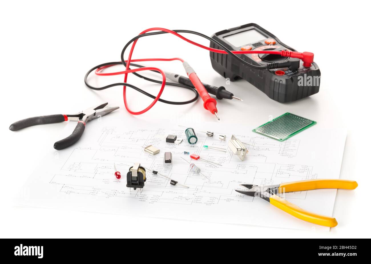 Electrical circuit diagram resistors Cut Out Stock Images & Pictures ...