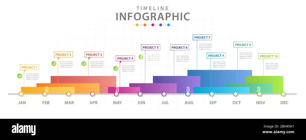 Infographic template for business. Modern Timeline diagram calendar ...
