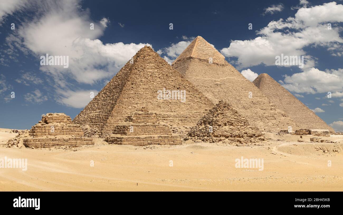Giza Pyramid Complex in Cairo City, Egypt Stock Photo - Alamy