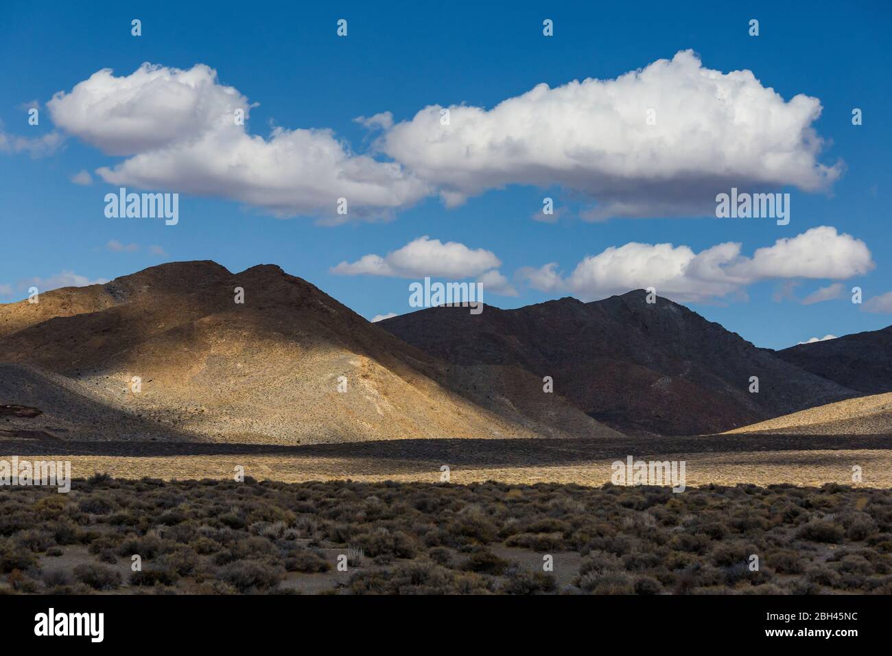 Mountain range near Berlin-Ichthyosaur State Park, Nevada, USA Stock ...
