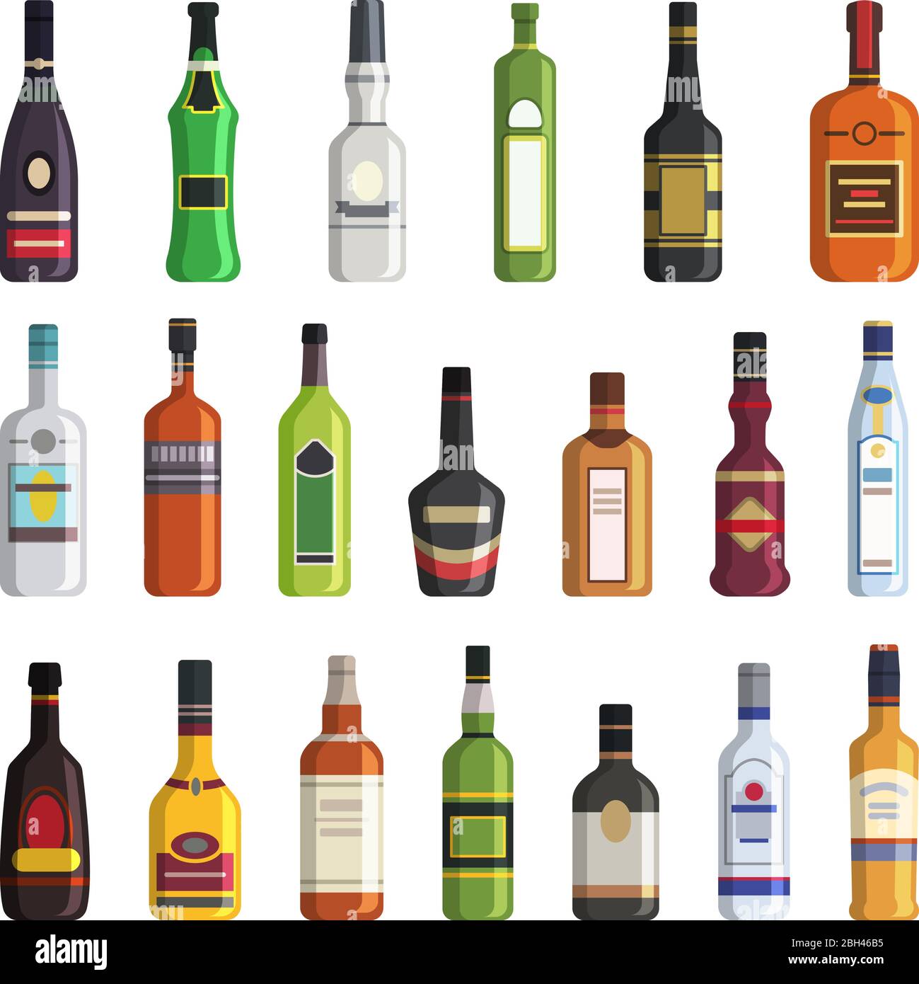 Whisky, gin ,tequila, vodka Cut Out Stock Images & Pictures - Alamy