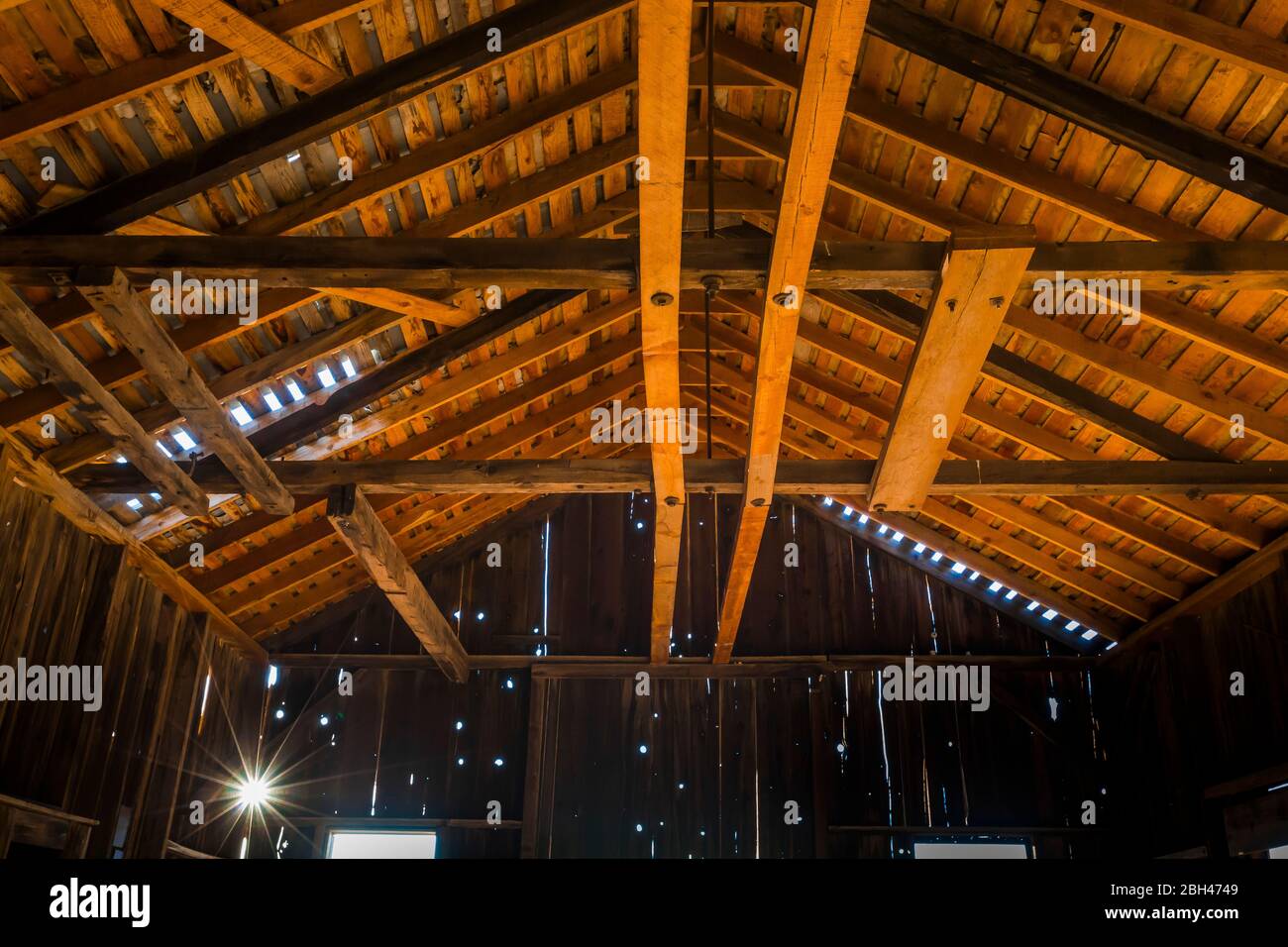 Machine shop interior in the old silver and gold mining ghost town of ...