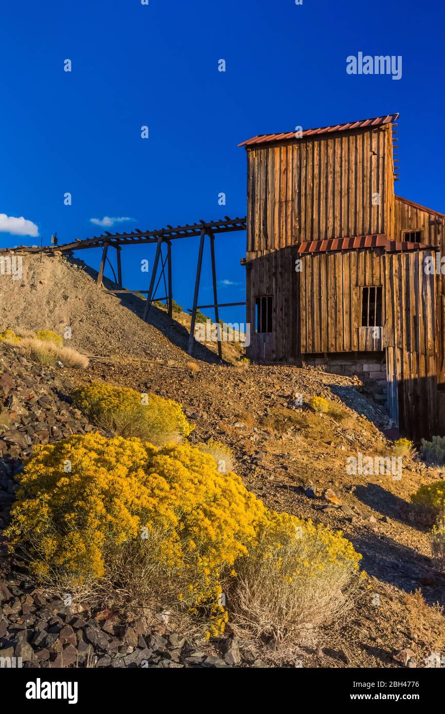 Berlin Mill for crushing ore in the old silver and gold mining ghost ...