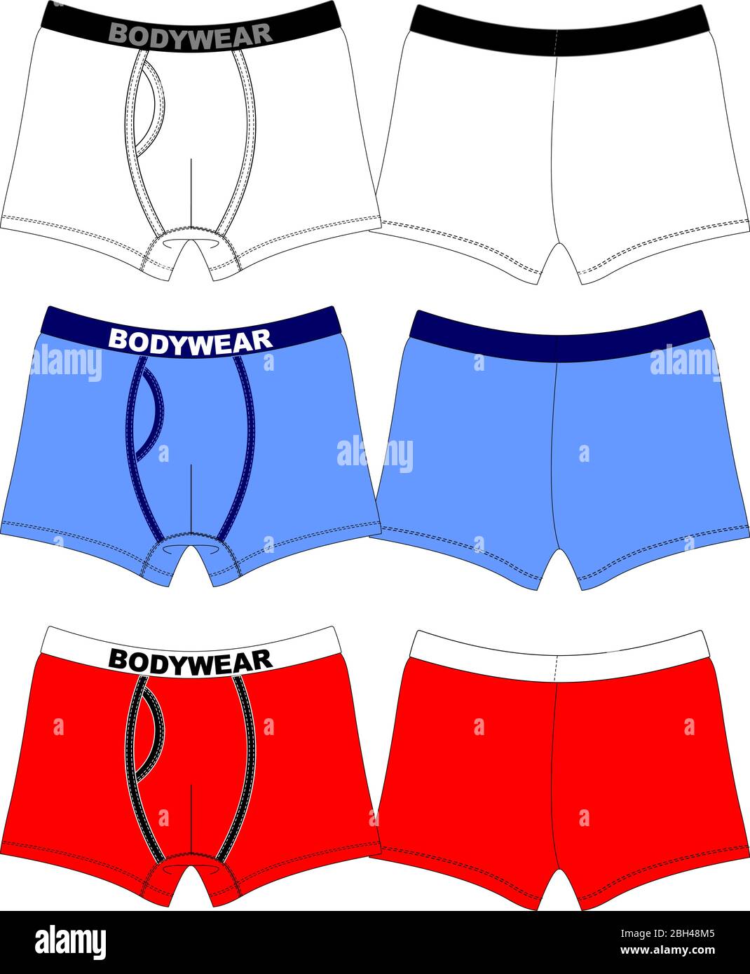 Man boys boxer underpants textile template bodywear Stock Vector Image ...