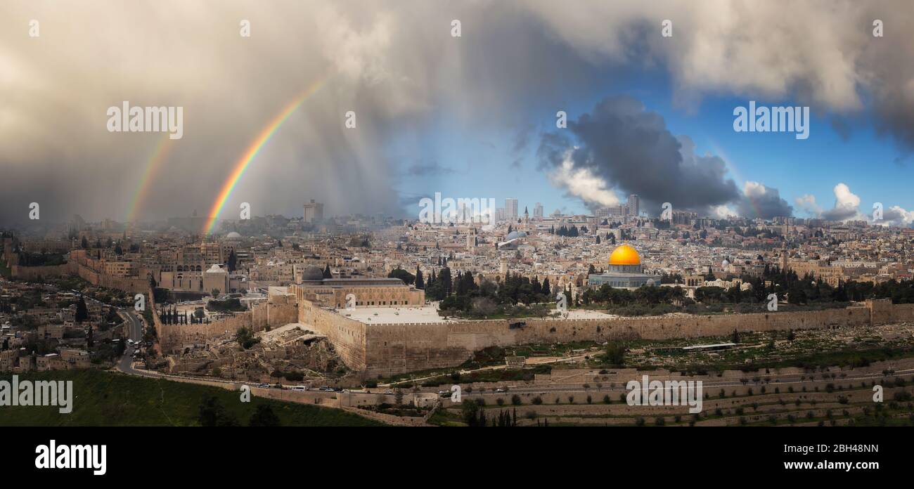 Jerusalem old city aerial hi-res stock photography and images - Alamy
