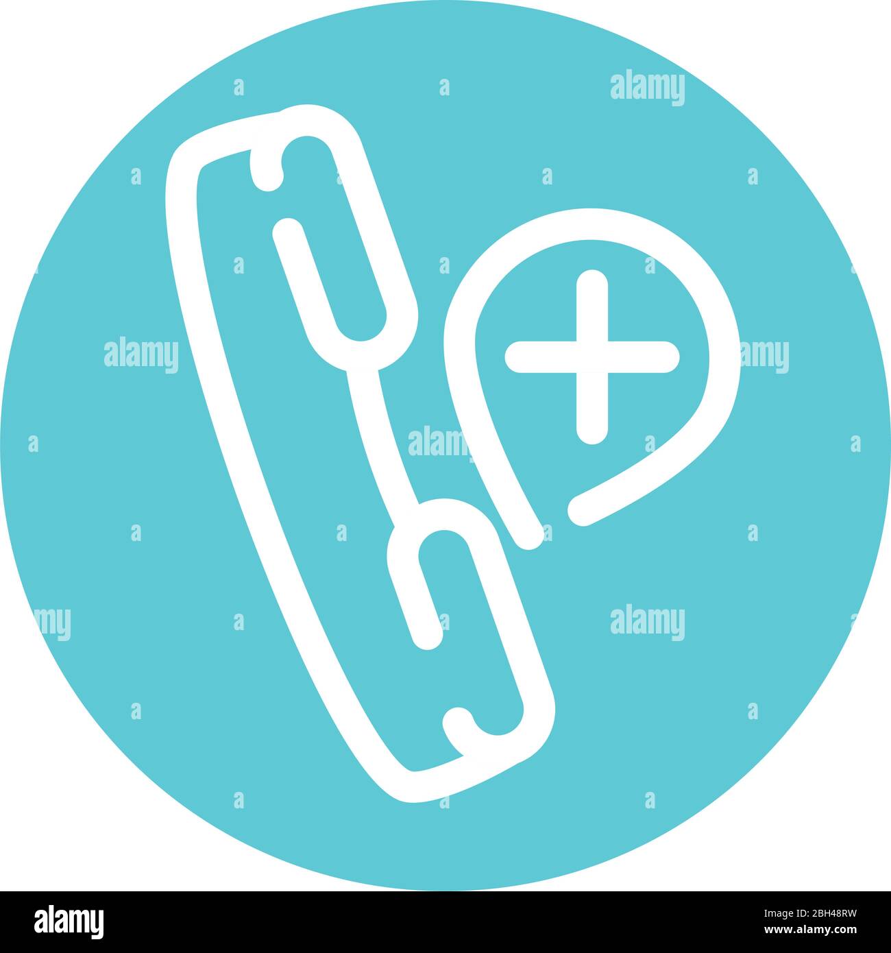 telephone service help medical and health care vector illustration ...