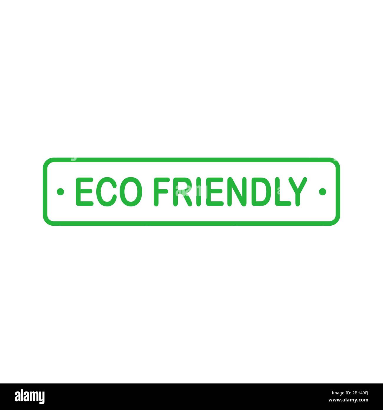 Eco friendly green rectangle badge. Design element for packaging design ...