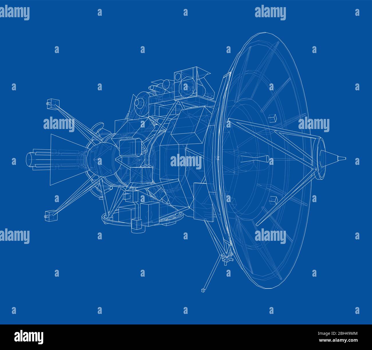 Communication satellite concept outline. Vector Stock Vector Image ...