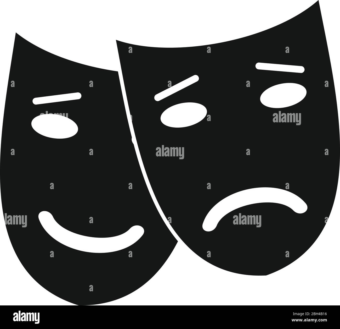 Bipolar disorder mask icon. Simple illustration of bipolar disorder ...