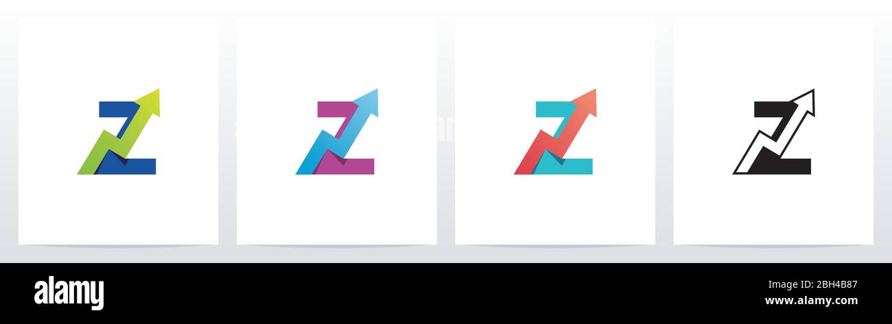 Arrow Chart On Letter Logo Design Z Stock Vector Image & Art - Alamy