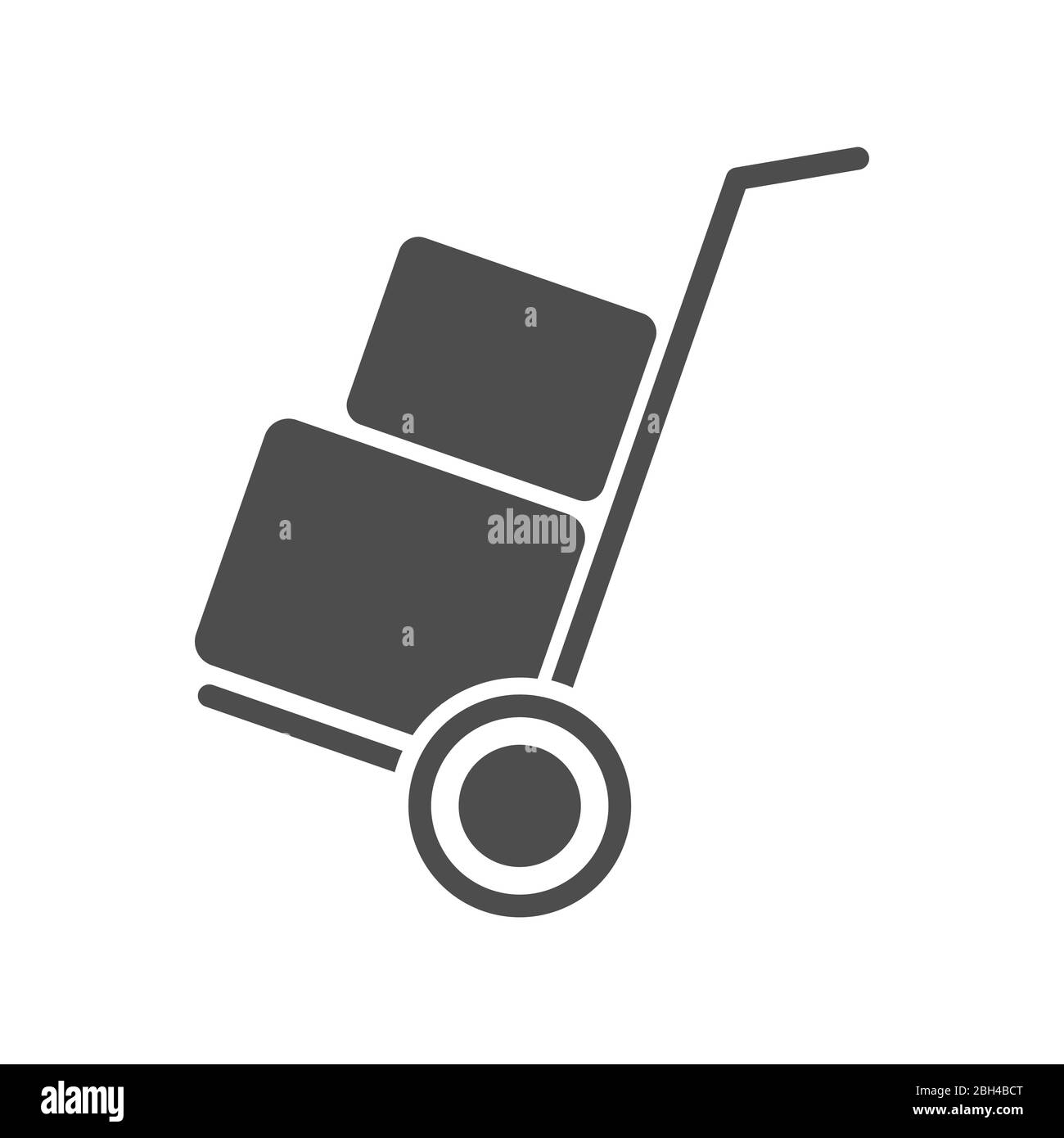 Simple vector icon of a cart with a load. Simple stock design isolated ...