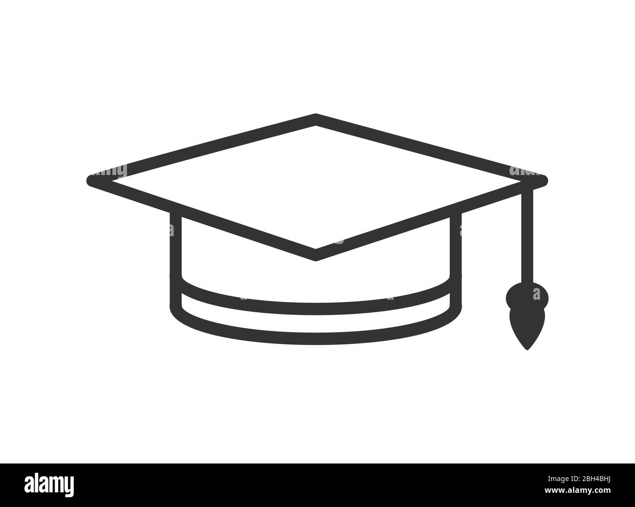 Simple vector graduate hat icon. Simple stock design isolated on a ...