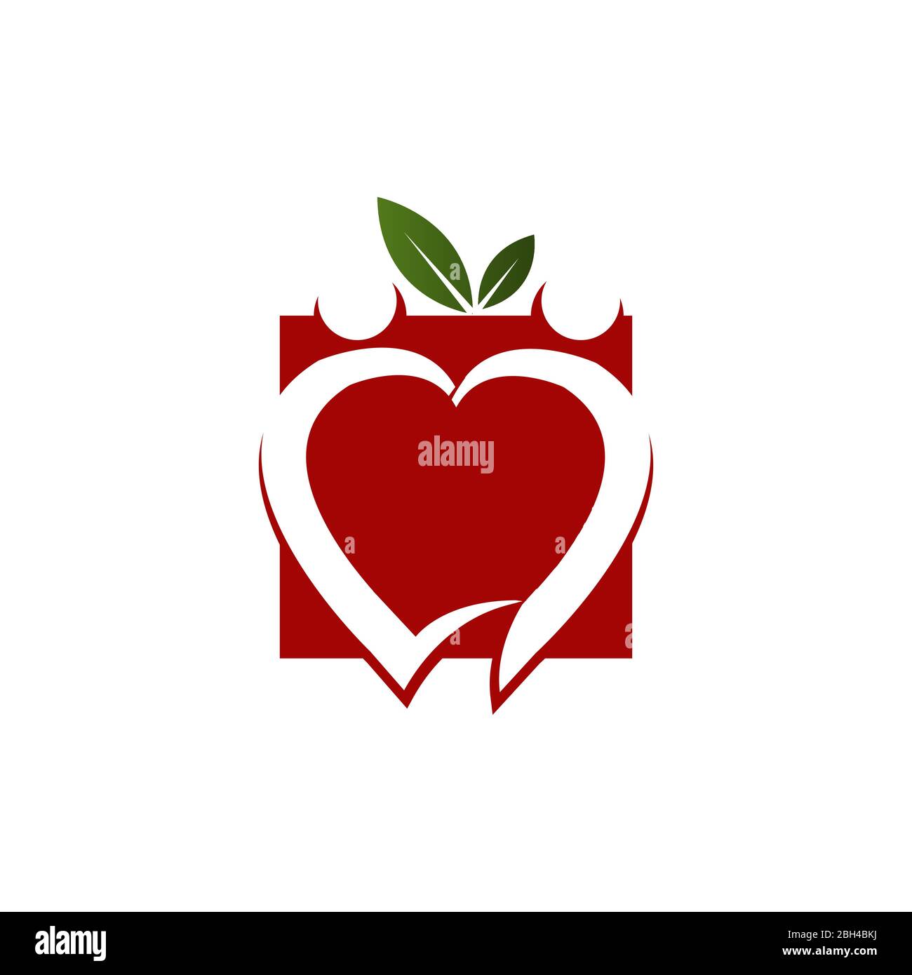 Leaf and Heart Logo Template Illustration Design. Vector EPS 10 Stock ...