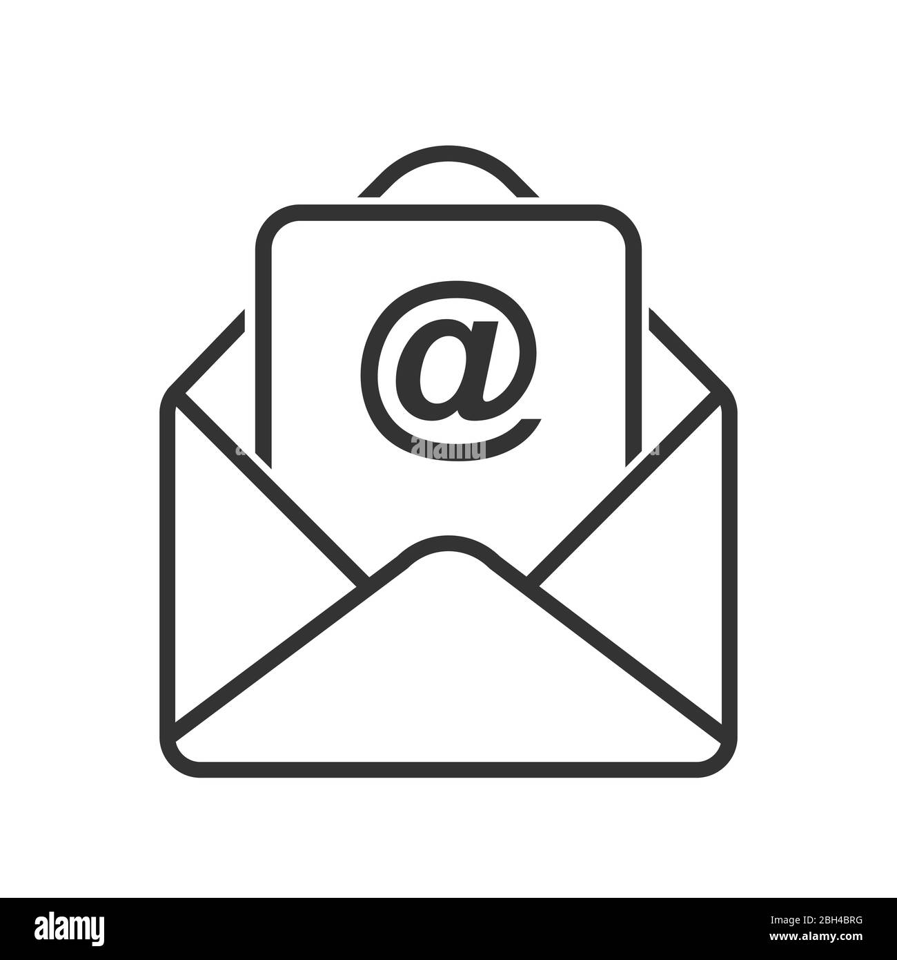 Simple vector mail icon. Stock design isolated on a white background ...