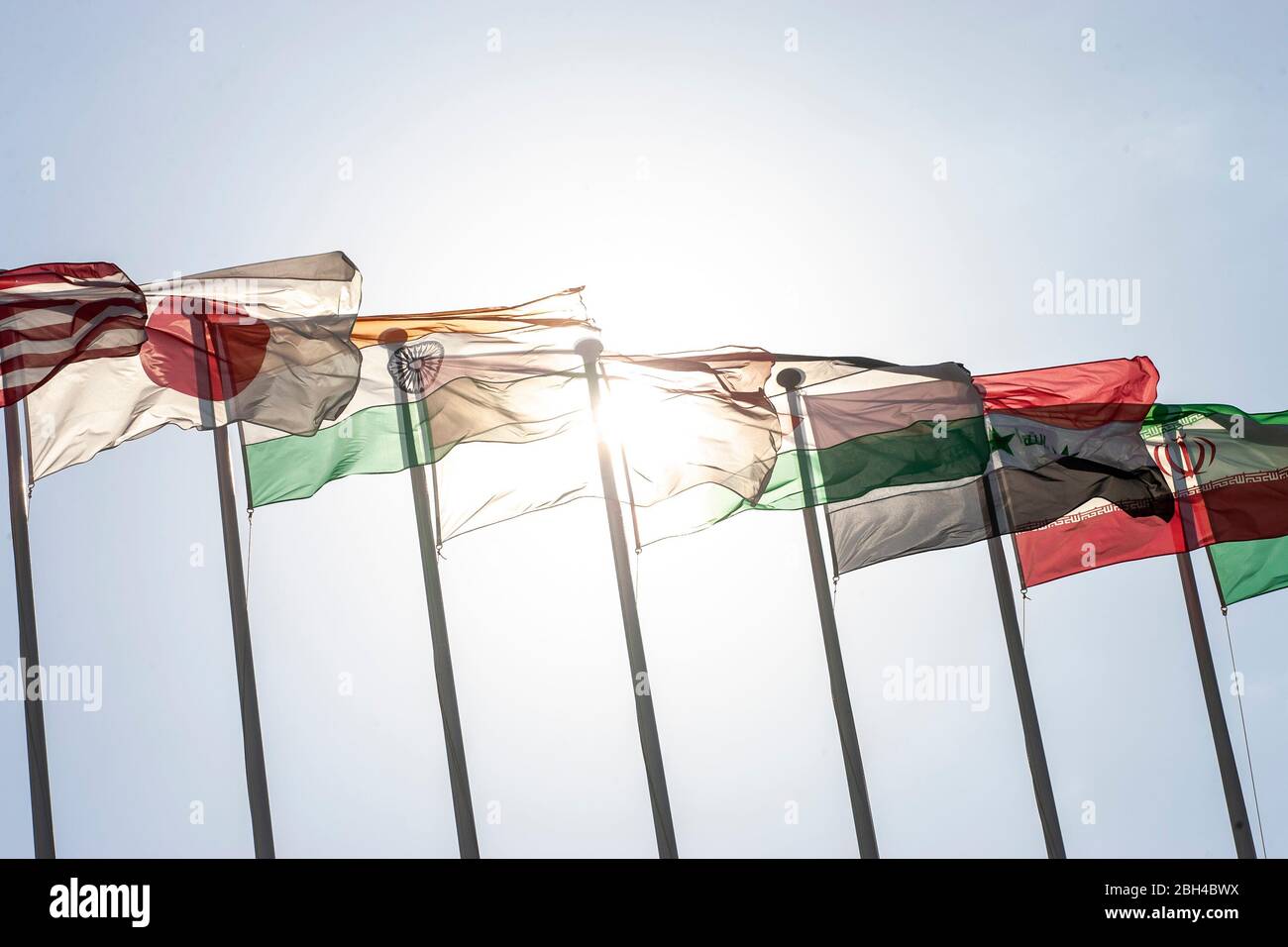 FLAGS OF THE NATIONS 2004 Olympic Summer Games, Athens, Greece. August ...
