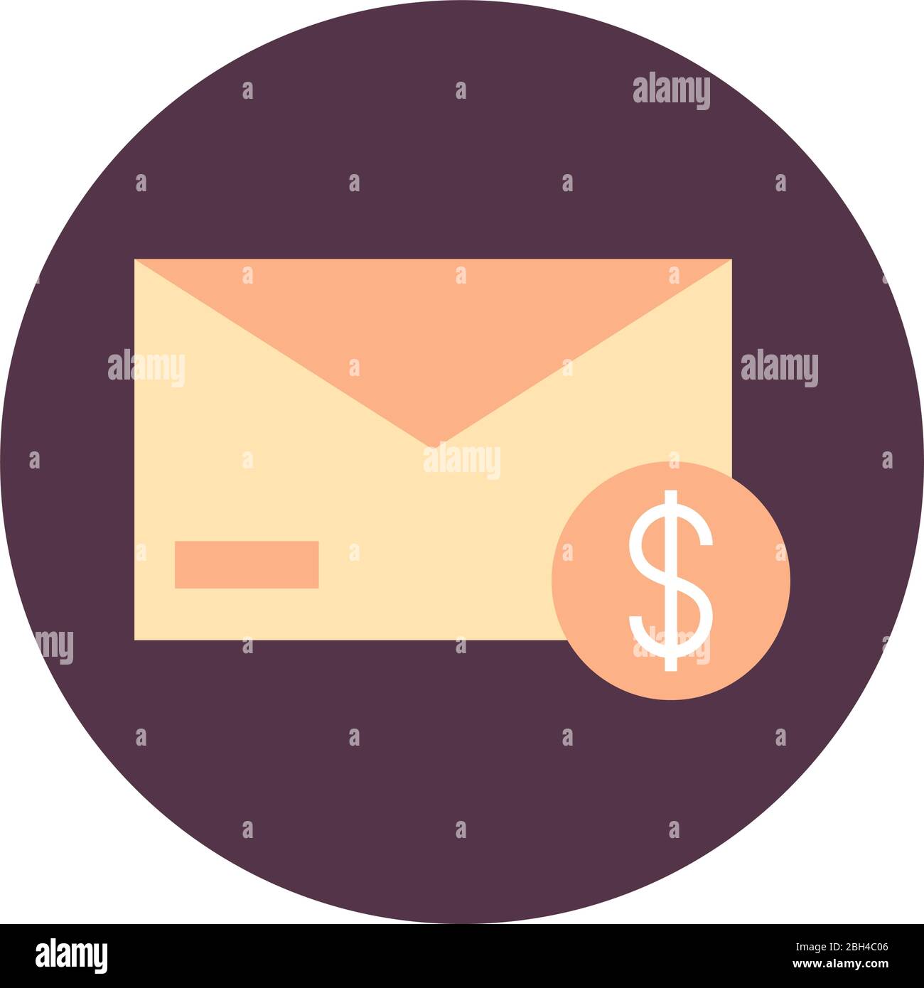 mobile banking, money envelope payment vector illustration block style ...