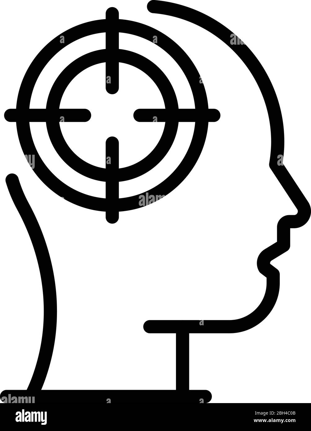 Head task target icon, outline style Stock Vector Image & Art - Alamy