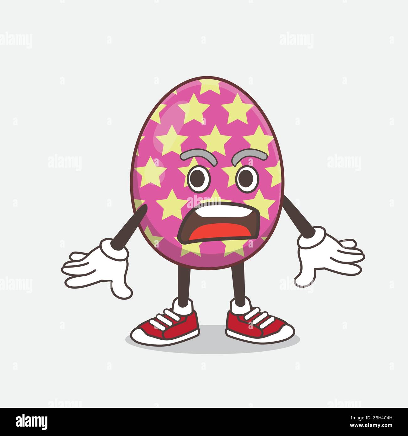 Illustration of Easter Egg Mascot Vector Character with Pose Stock ...