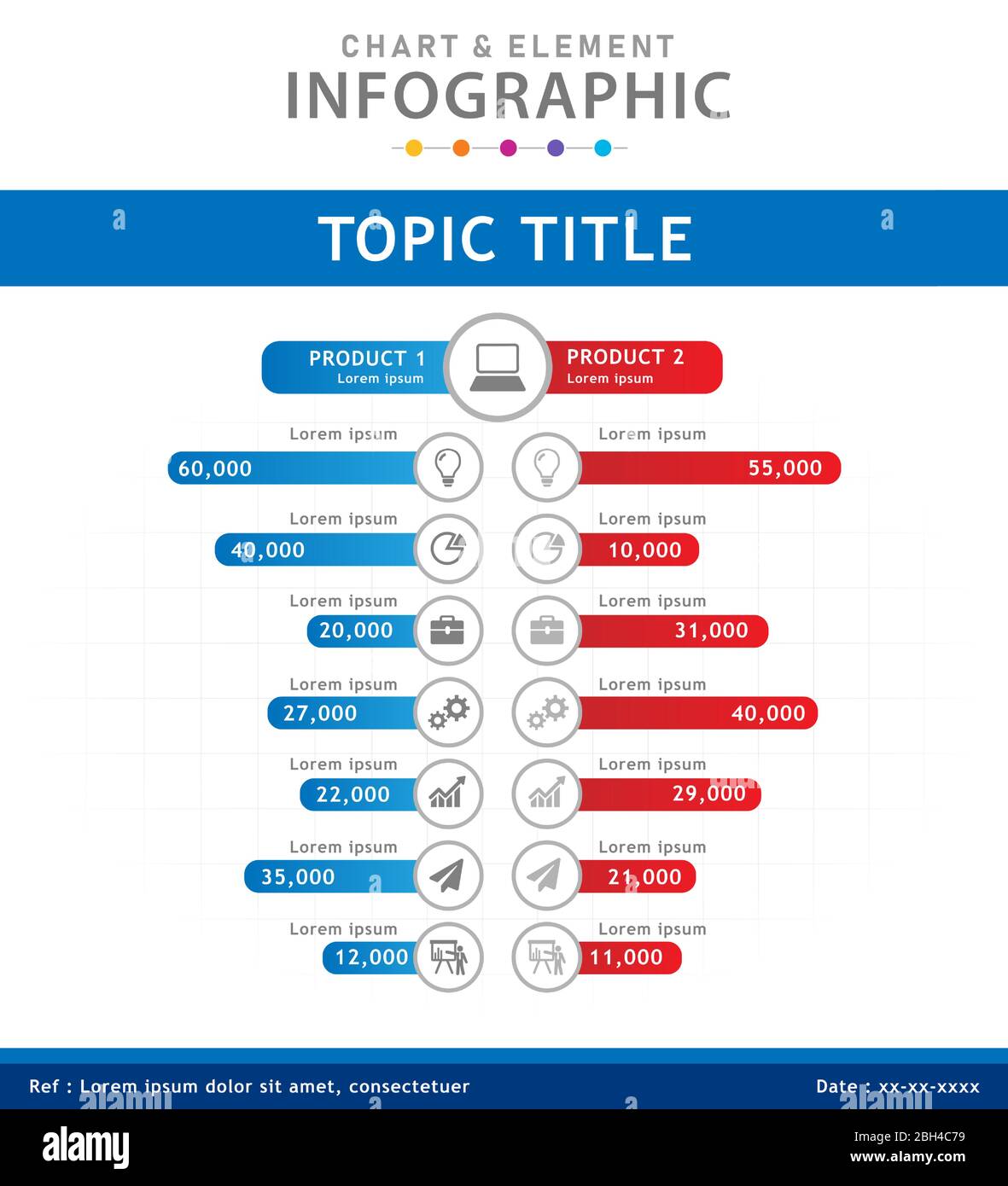 Infographic template for business. 7 Steps Modern Chart Element diagram ...