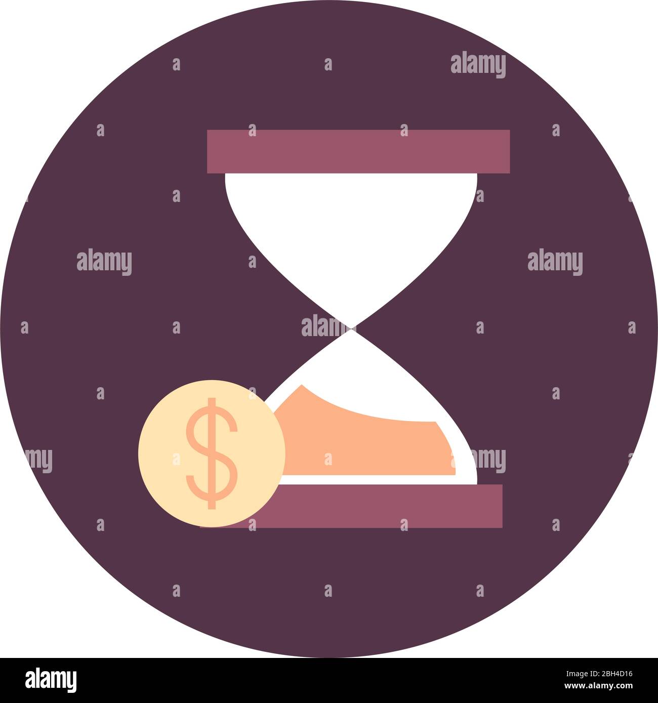 mobile banking, business time clock money vector illustration block ...