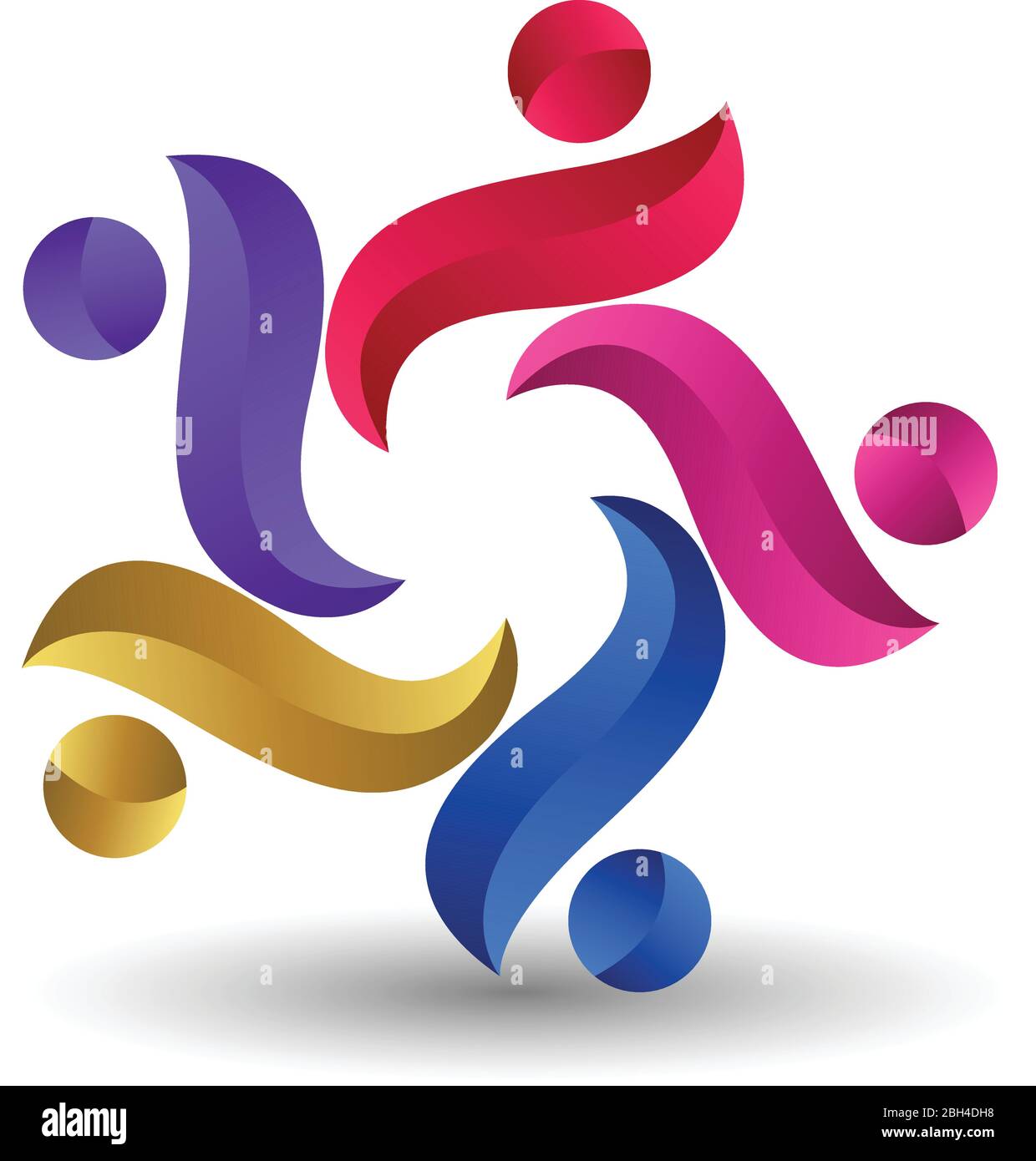 Illustration art of a people around logo with isolated background Stock ...
