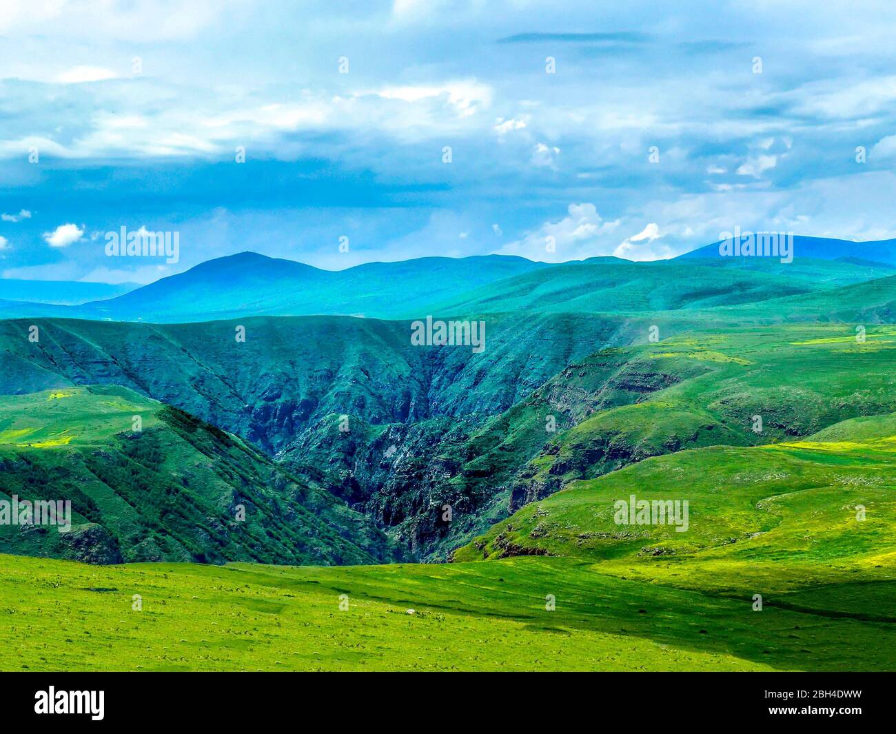 Mountain landscape in Eastern Anatolia Turkey , western Armenia Stock ...