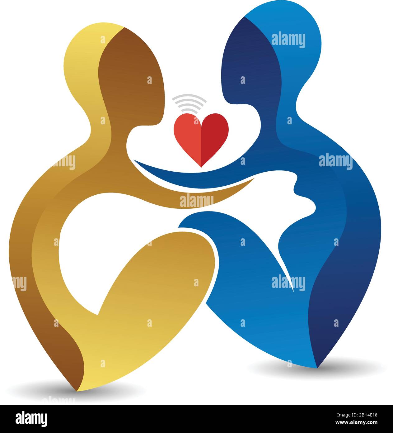 Illustration art of a affection pregnant woman logo with isolated ...