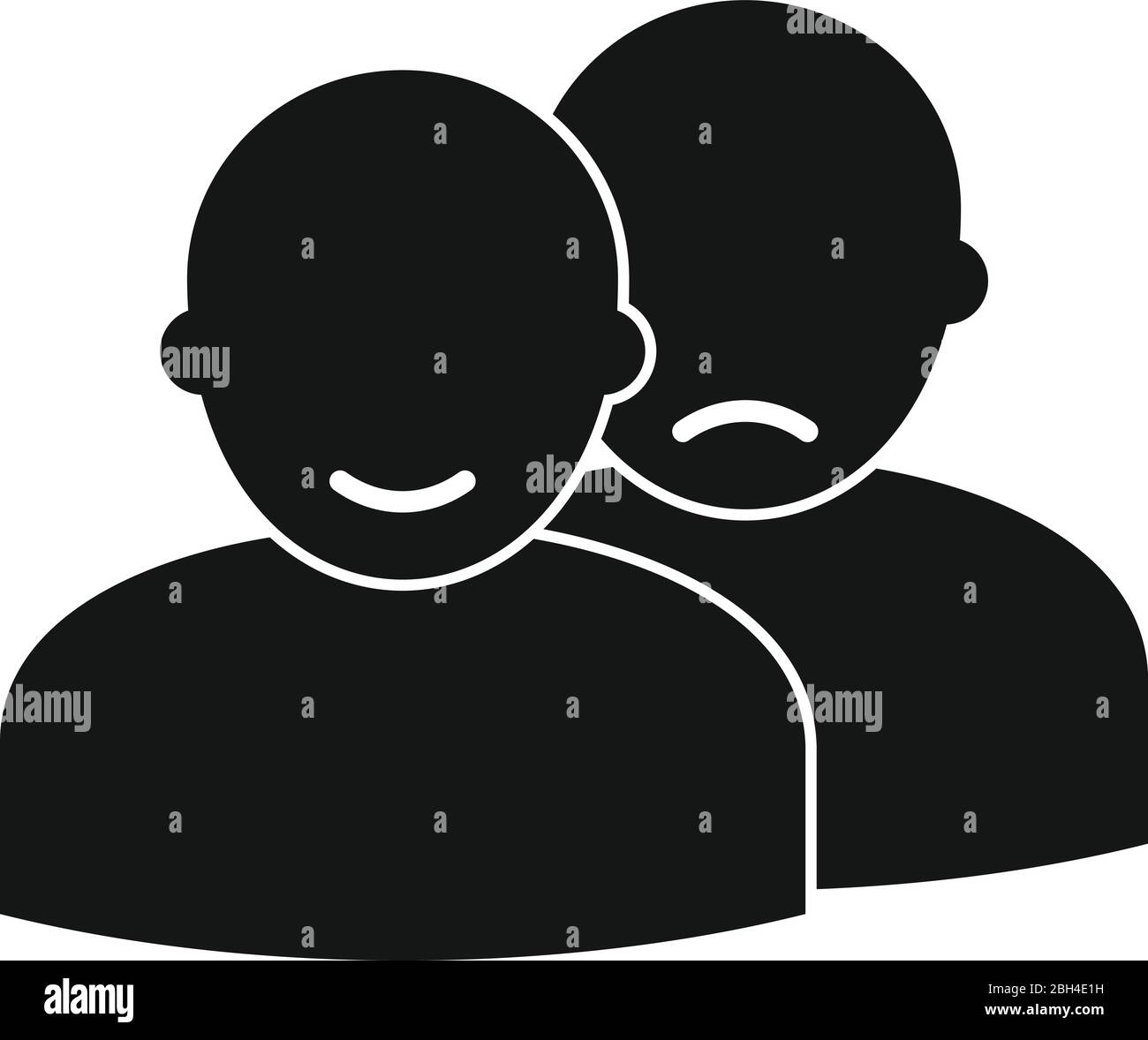 Hospital bipolar disorder icon. Simple illustration of hospital bipolar ...
