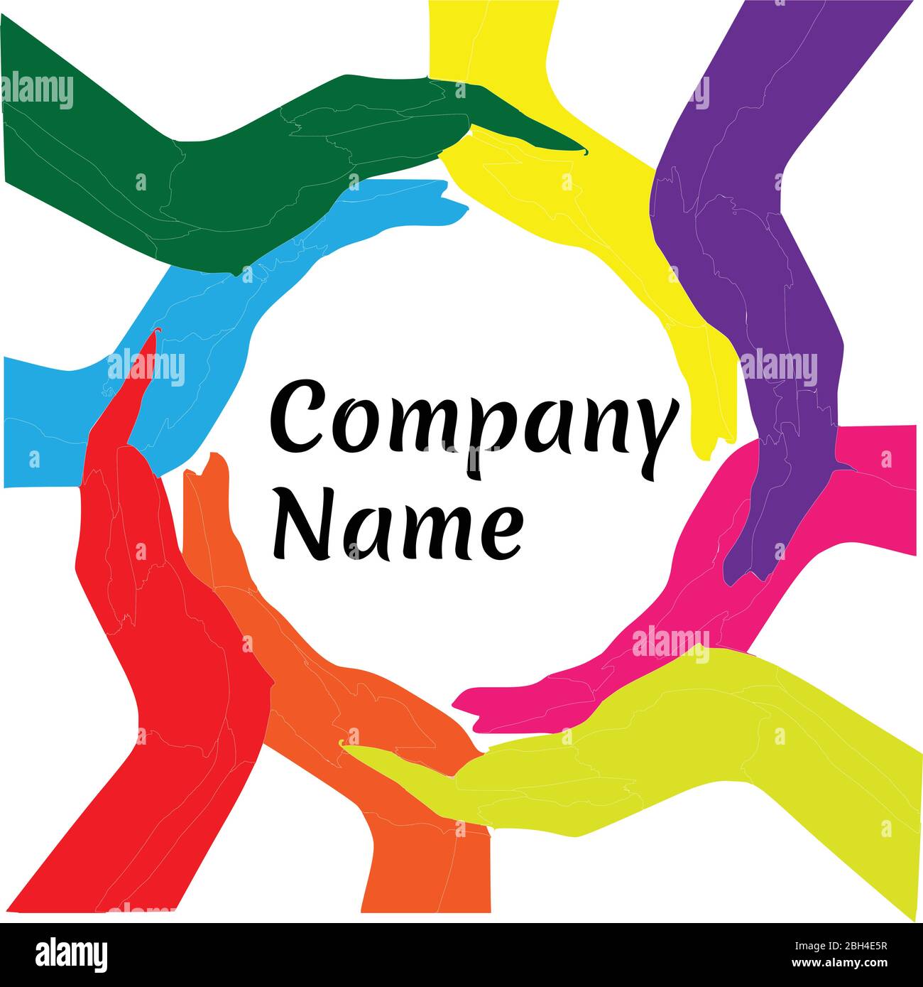 Hands of color Stock Vector Images - Alamy