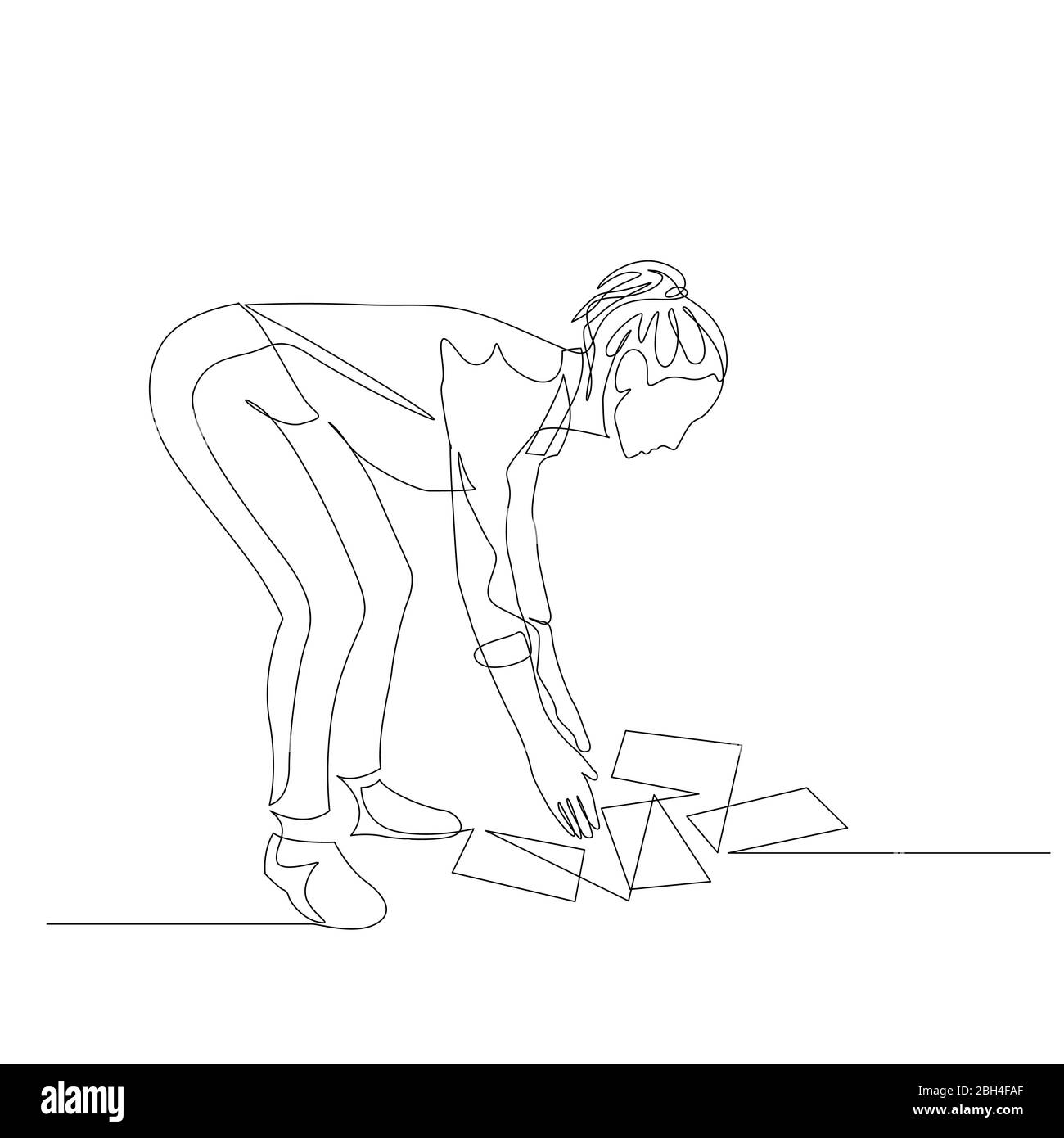 Lady pick up floor Stock Vector Images - Alamy