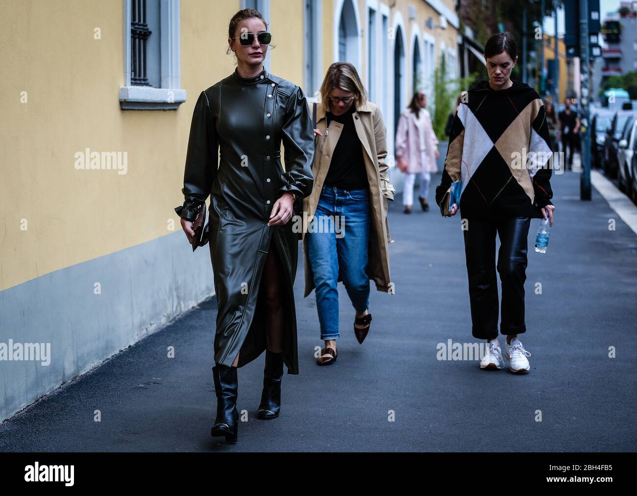 MILAN, Italy- September 22 2019: Ece Sukan on the street during the ...