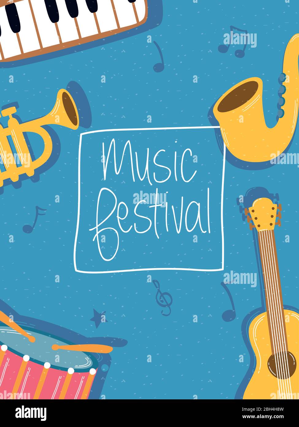 music fest poster with instruments Stock Vector Image & Art - Alamy