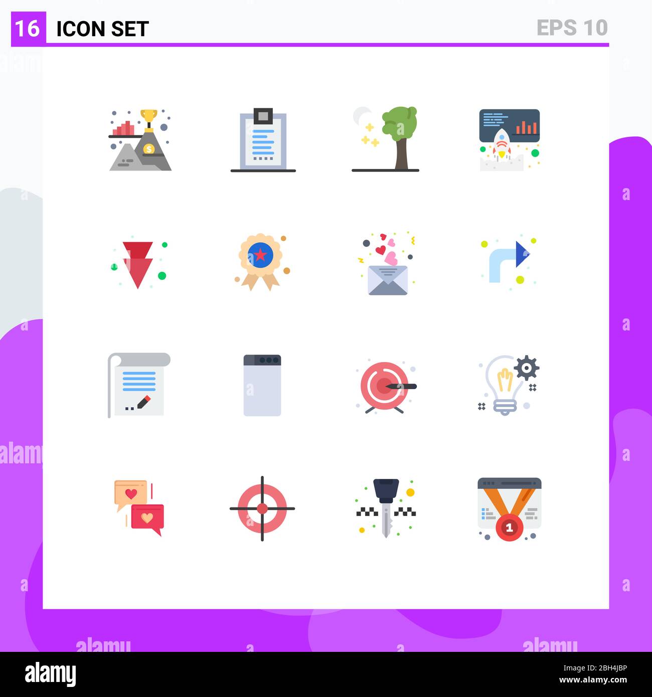 16 Creative Icons Modern Signs and Symbols of down, promote ...