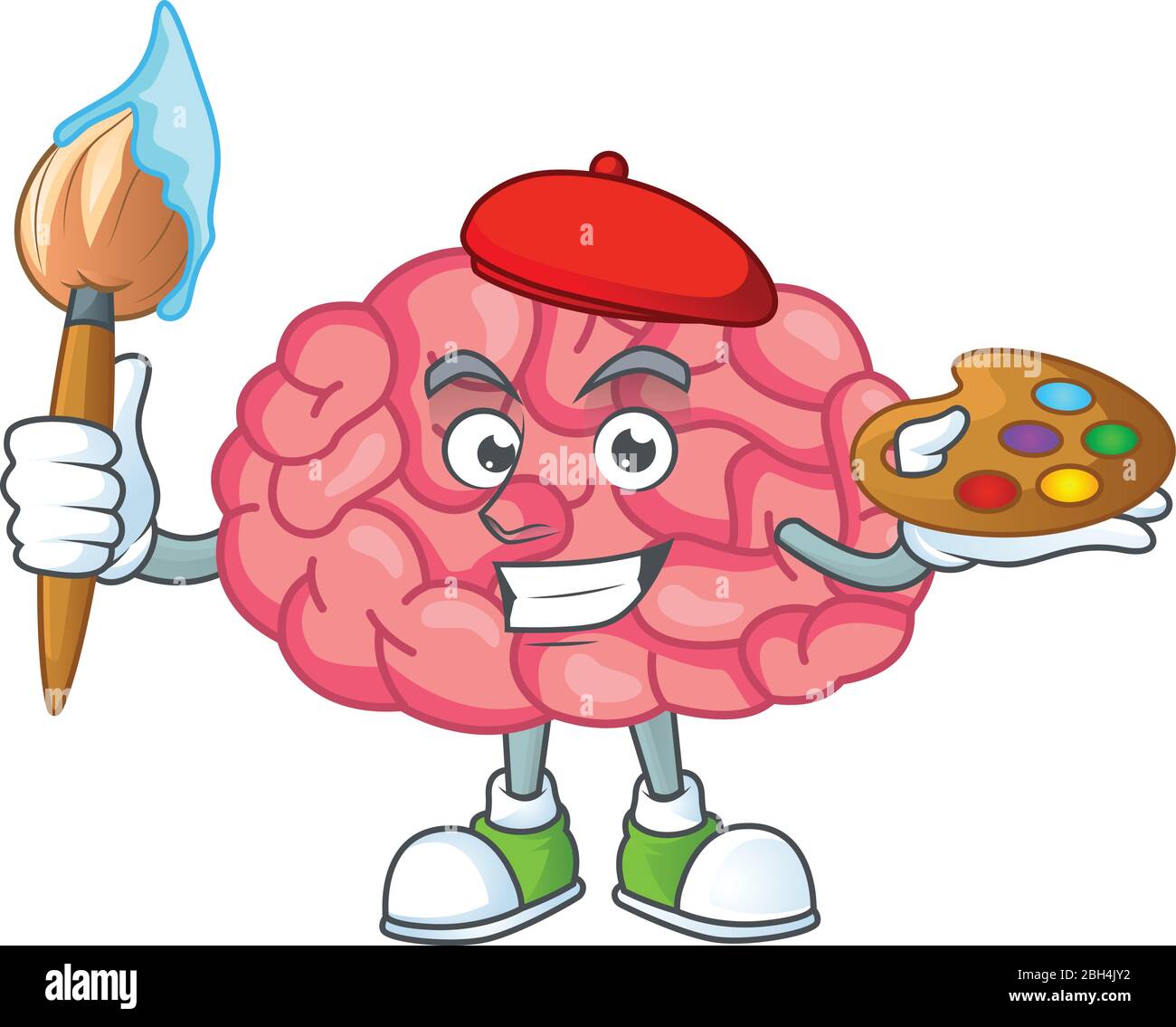 Brain Cartoon Character