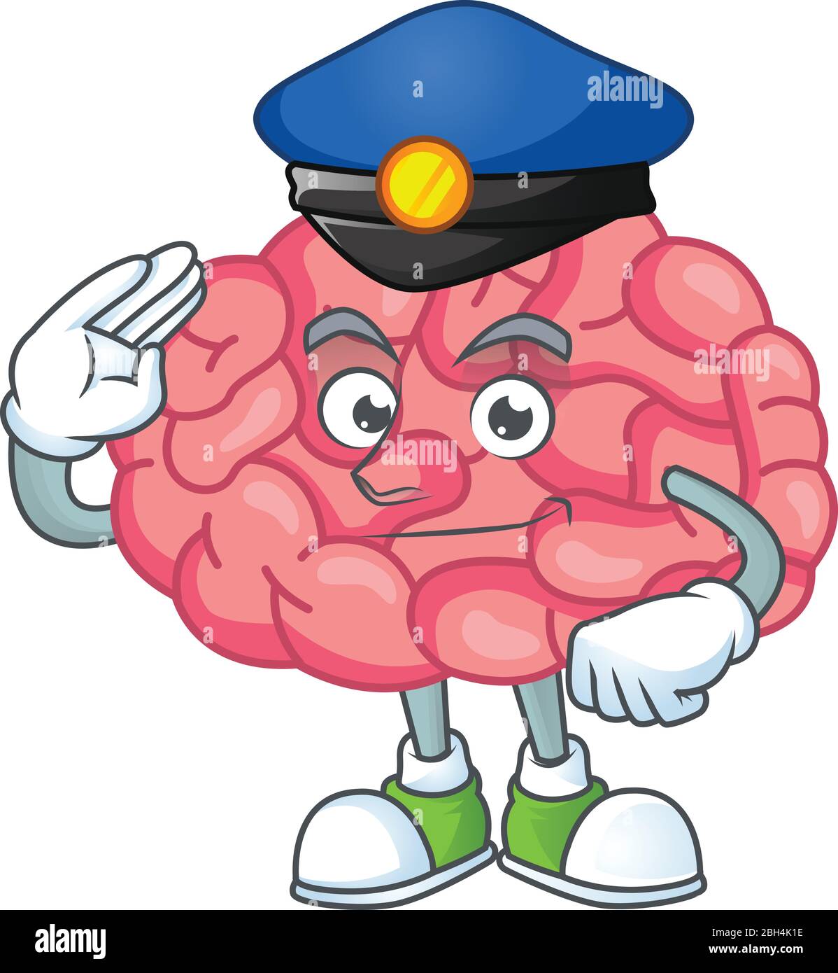 A dedicated Police officer of brain mascot design style Stock Vector ...