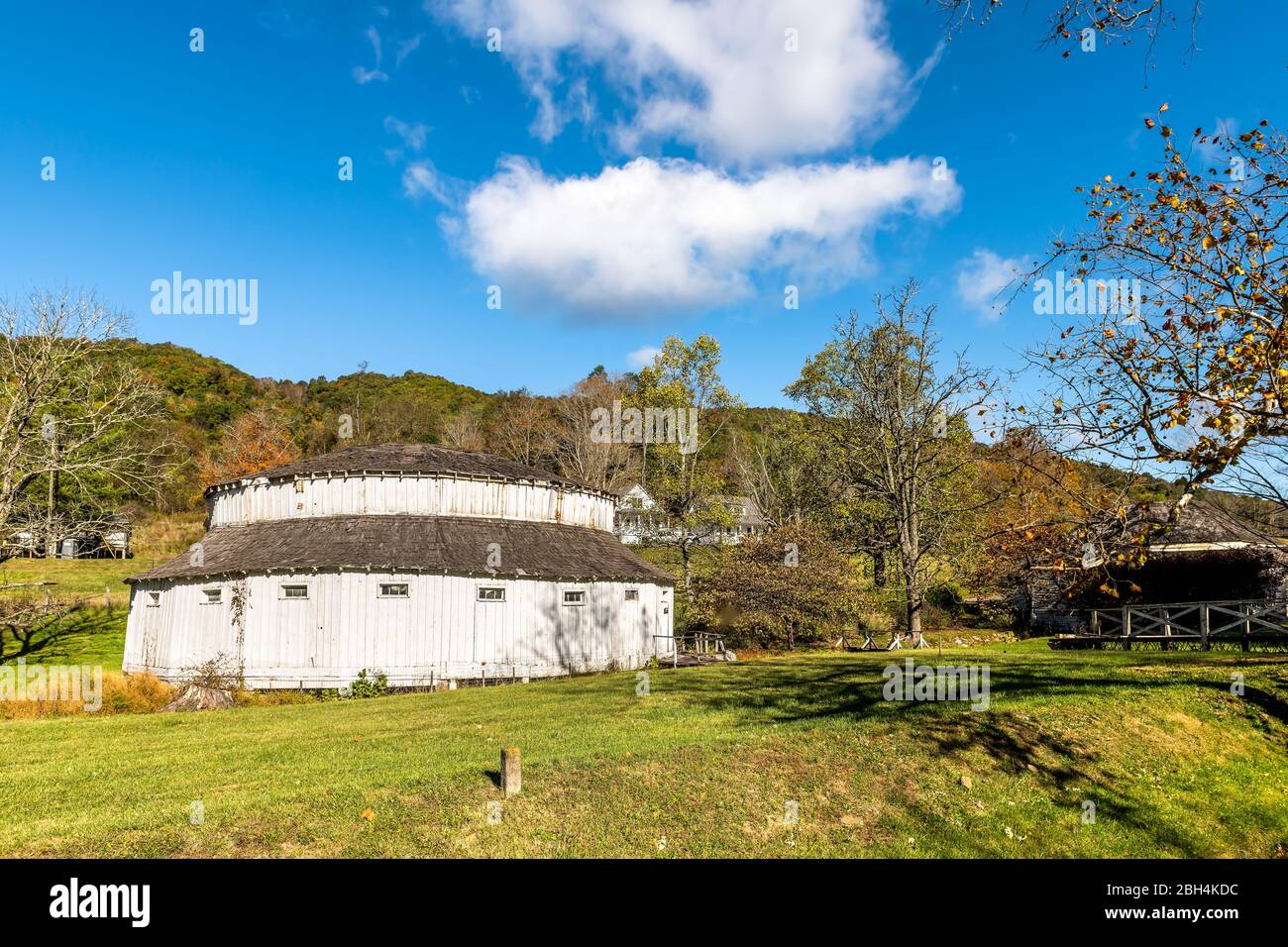 Historic Warm Springs town and old run-down closed Jefferson Pools ...