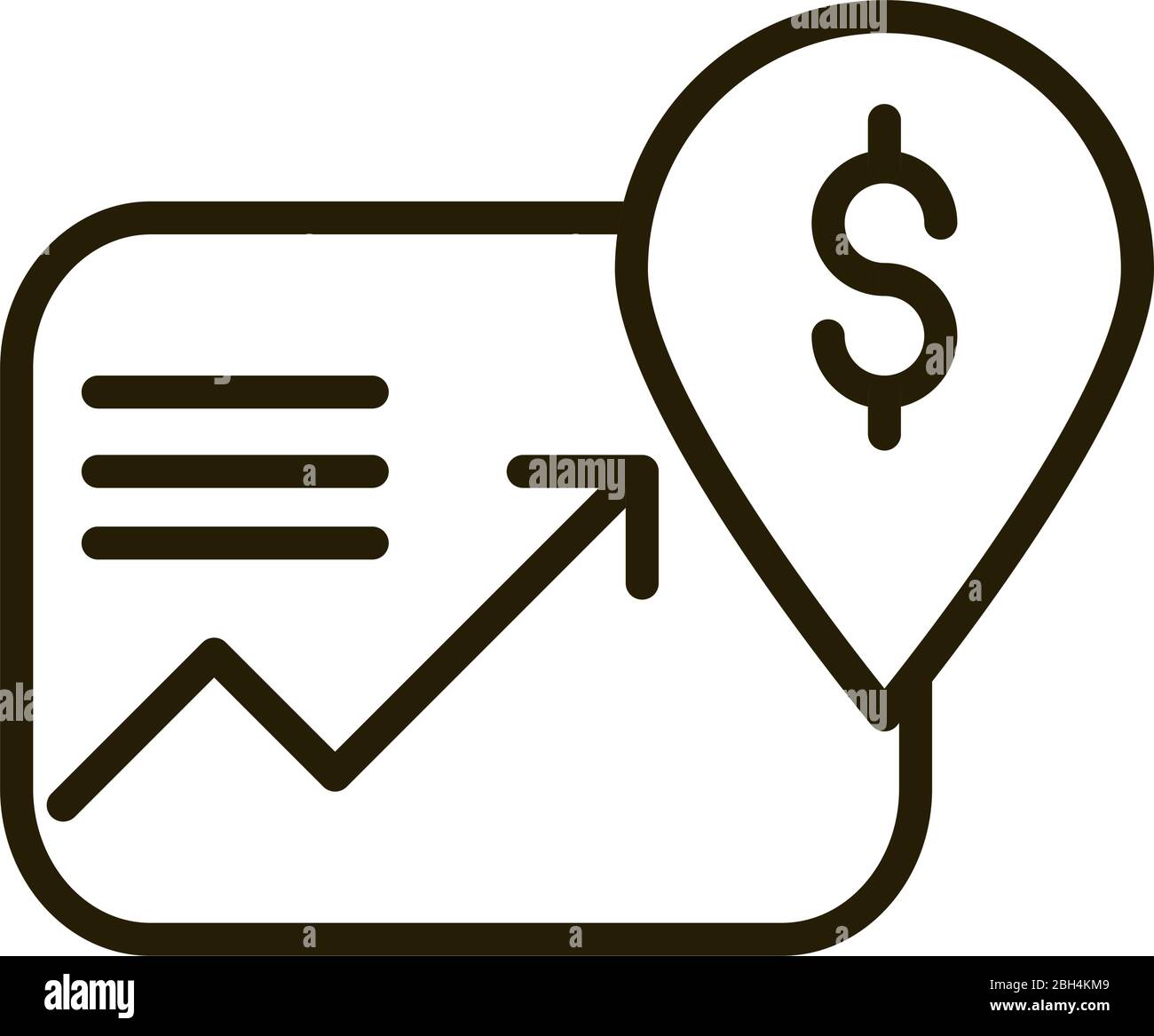 profit arrow money location pin financial business stock market vector ...