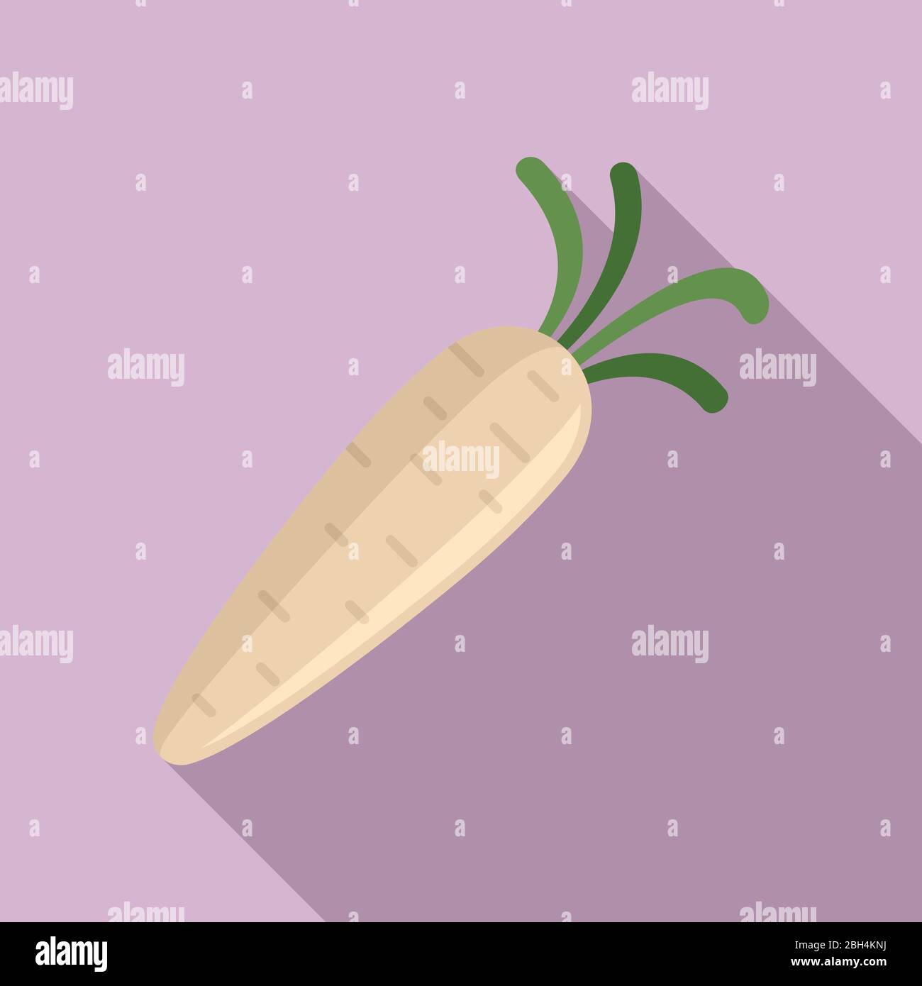Botanical parsnip icon. Flat illustration of botanical parsnip vector ...