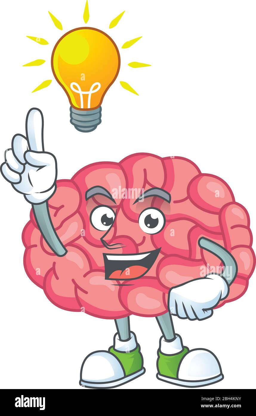 A genius brain mascot character design have an idea Stock Vector Image ...