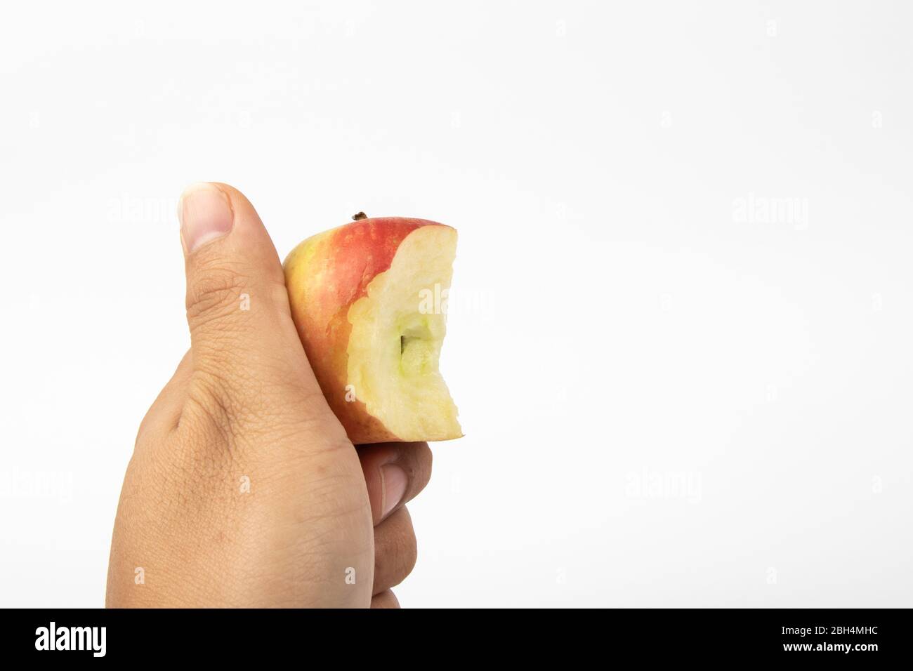 Bites of Fresh apple isolate on white background Stock Photo - Alamy