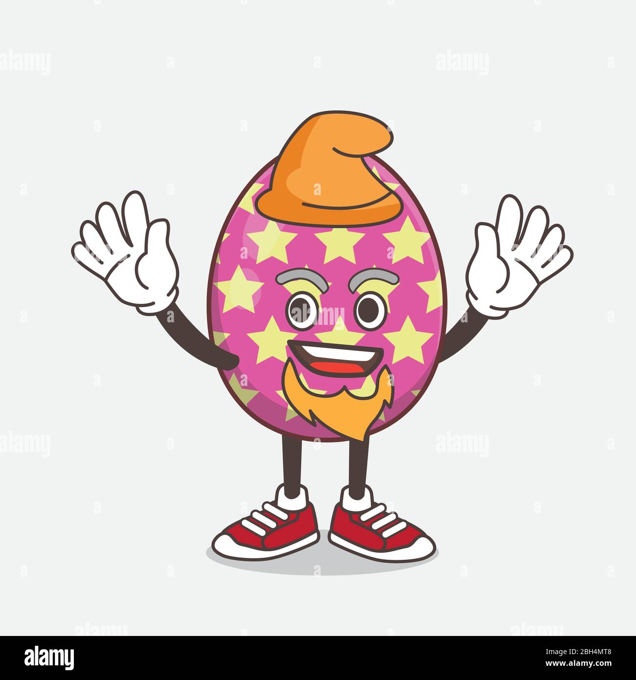 Illustration of Easter Egg Mascot Vector Character with Pose Stock ...