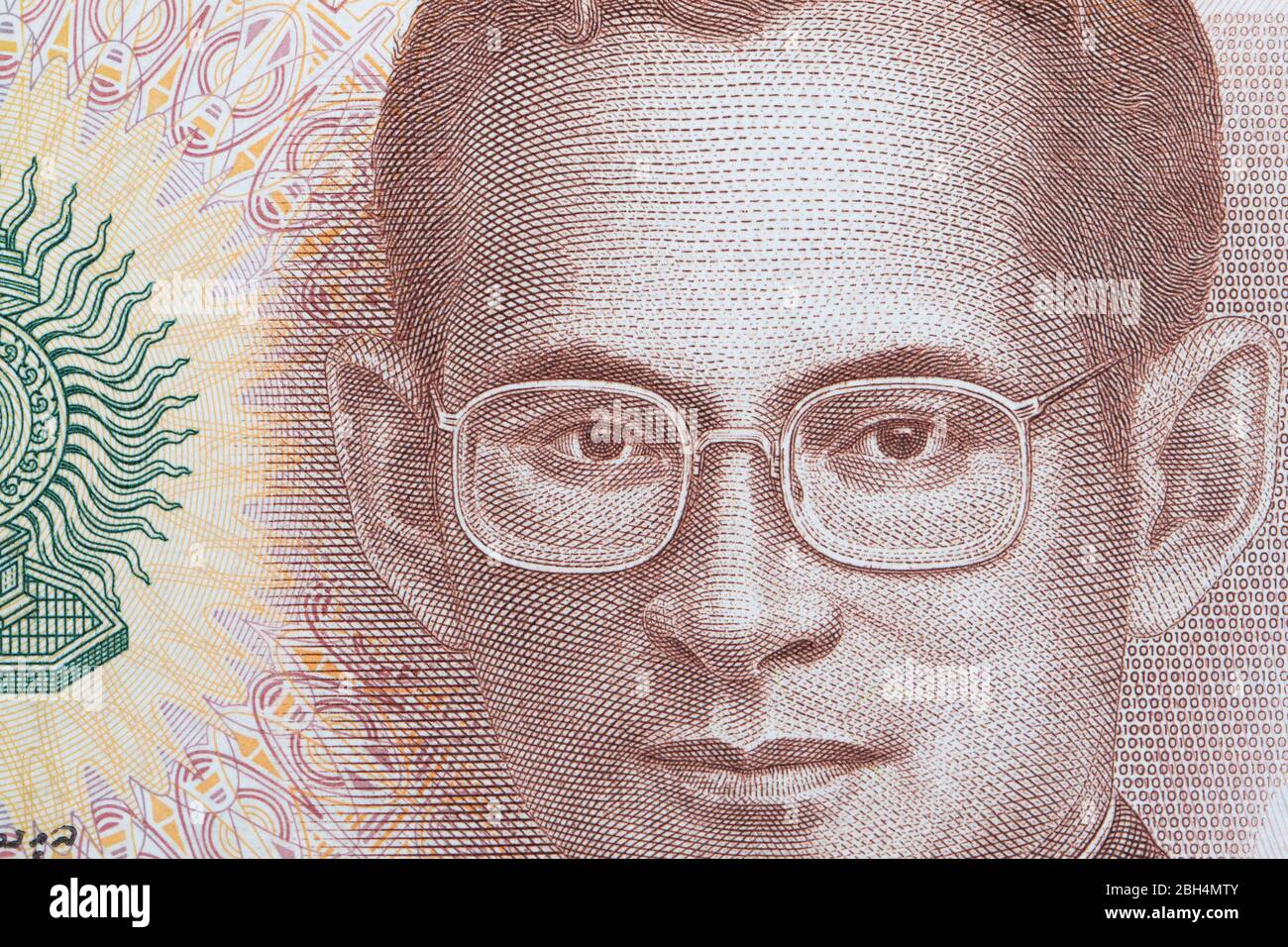 Close-up on 1000 bank notes on a Thai baht currency banknote Stock ...