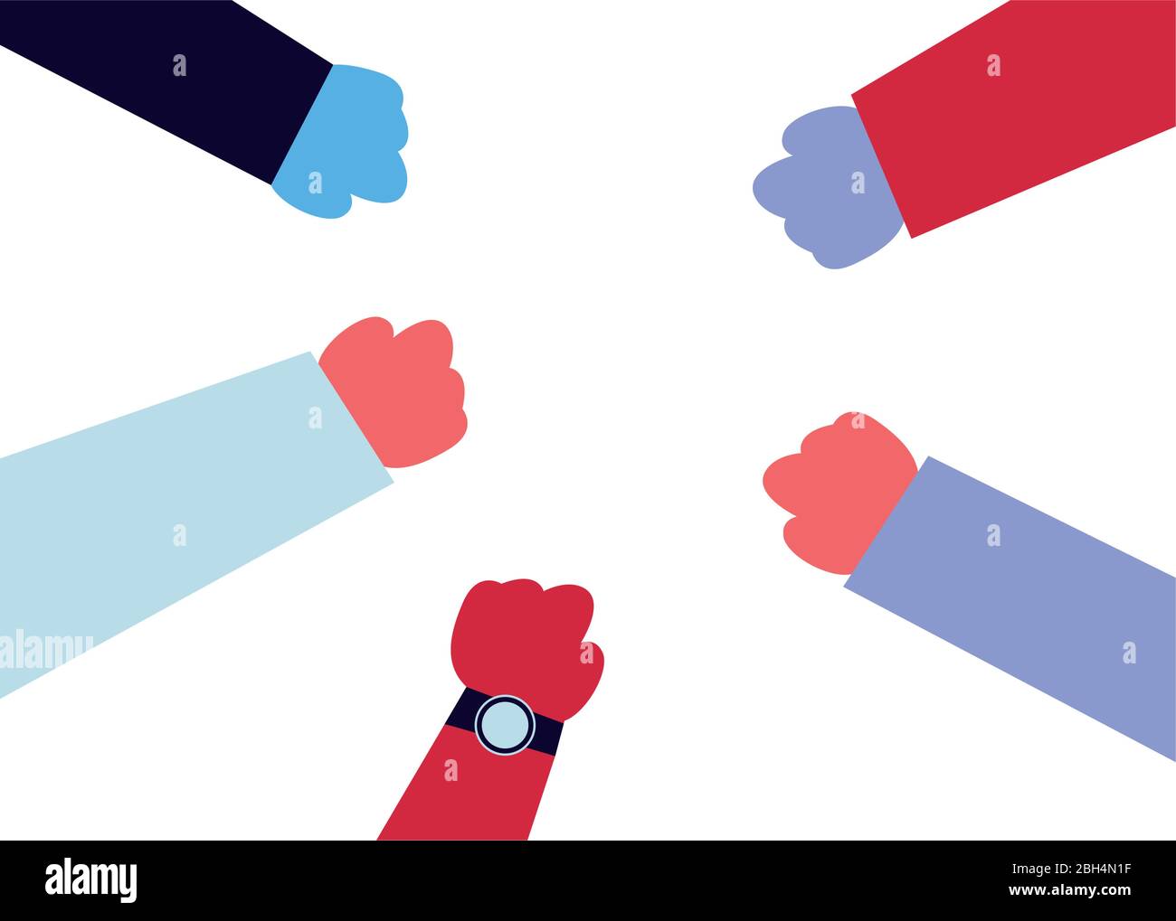 team unity strength and courage vector illustration design Stock Vector ...